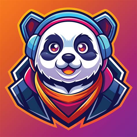 Panda Mascota Logo Deporte Ilustración 48607158 Vector En Vecteezy