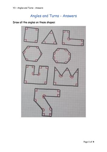 Y3 Maths Angles And Turns Teaching Resources
