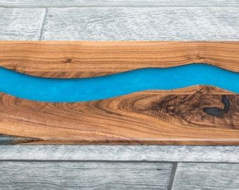 Walnut And Epoxy Resin River Charcuterie Board Etsy