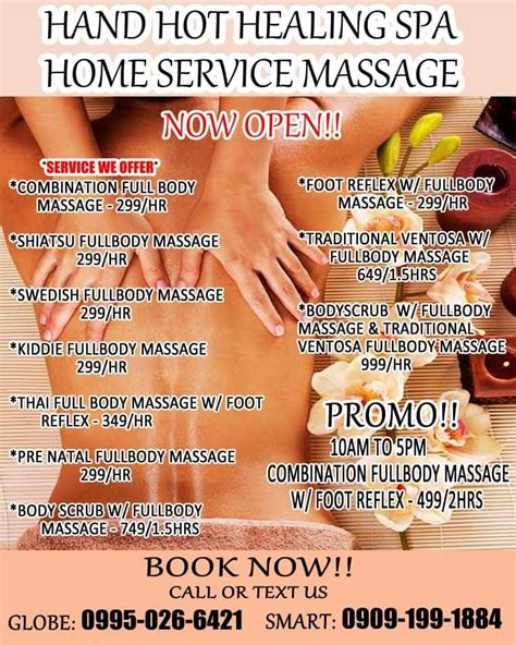 Hand Hot Healing Spa Home Service Massage Parañaque
