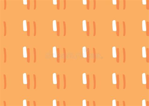 Vector Texture Background Seamless Pattern Hand Drawn Orange White Colors Stock Vector