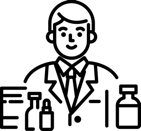 Pharmacist Icon In Line Style 52985585 Vector Art At Vecteezy