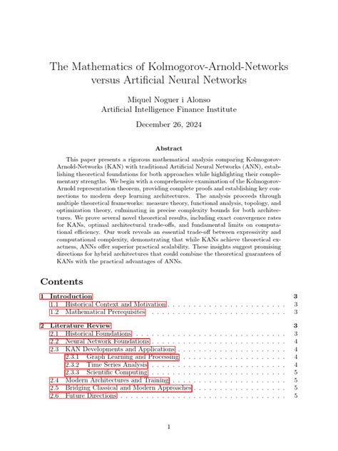 The Mathematics Of Kolmogorov Arnold Networks Pdf Geometry Mathematical Analysis