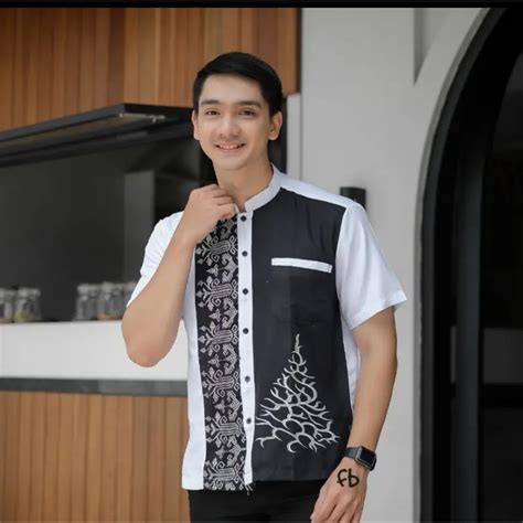 Jual Baju Koko Dewasa Baju Koko Batik Kombinasi Baju Koko Motif Terbaru
