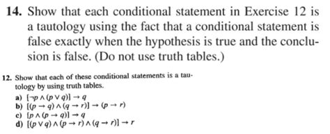 Solved 14 Show That Each Conditional Statement In Exercise