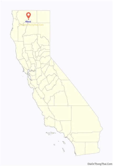 Map Of Weed City California Thong Thai Real