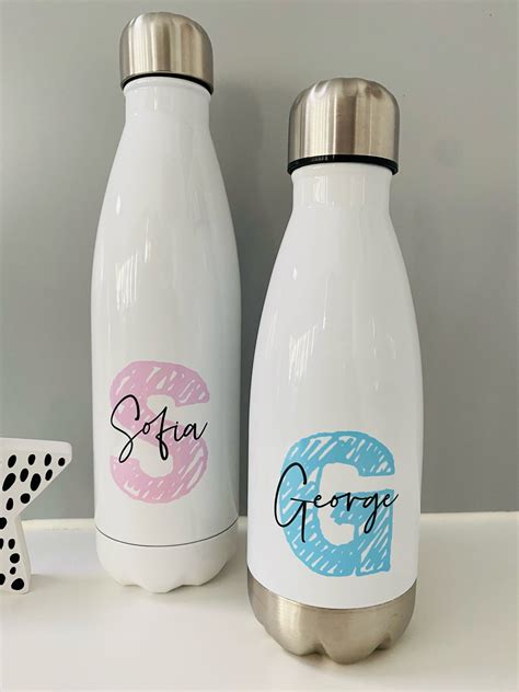 Initial Pastel Water Bottle Water Bottle Bottle Customised Water