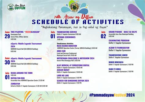 Municipality Join Us In Diffun For The 74th Araw Ng Diffun And Pammadayaw Festival 2024