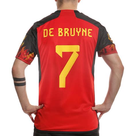 Camiseta Adidas Bélgica De Bruyne 2022 2023 Roja Negra Futbolmania
