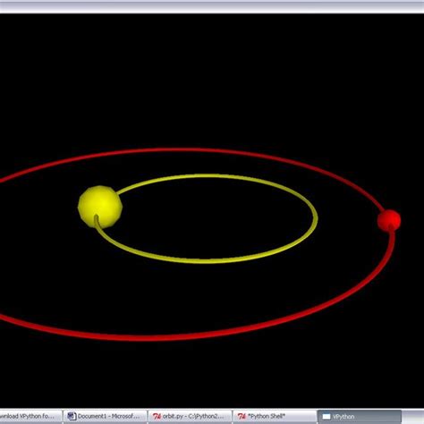 Visualization For The Vpython Planetary Orbits Download Scientific