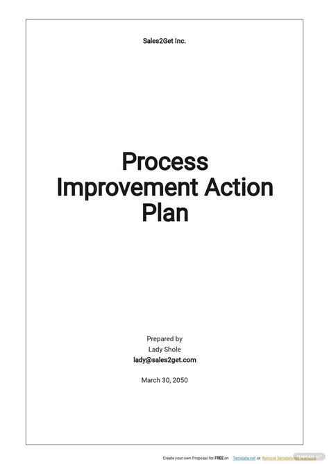Process Improvement Action Plan Template Download Now