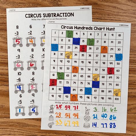 Circus Math Printables Simply Kinder Printable Membership