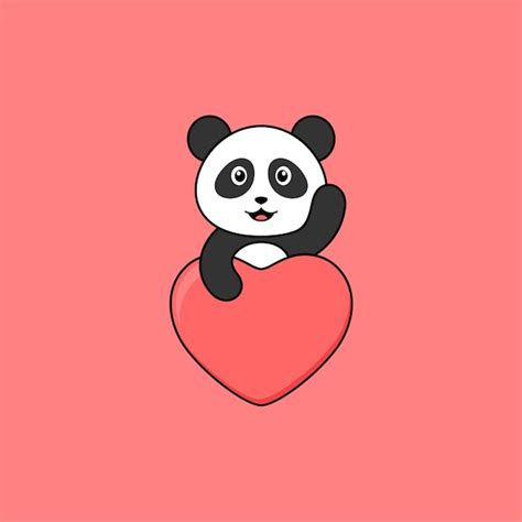Premium Vector Panda Love