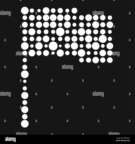 Flag Map Silhouette Pixelated Generative Pattern Illustration Stock