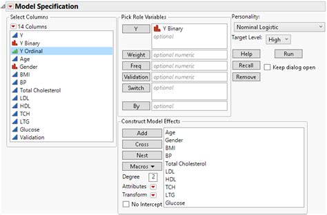 Launch The Nominal And Ordinal Logistic Personalities