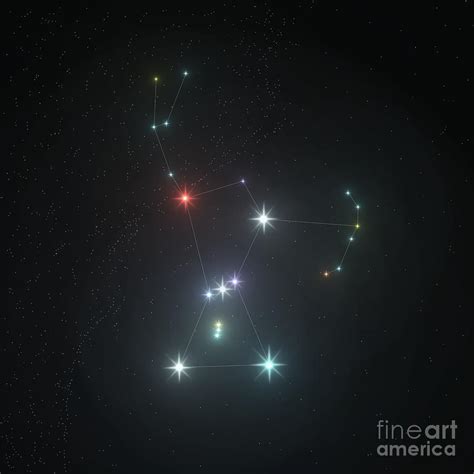Orion Constellation Digital Art By Javier Narvaez Fine Art America