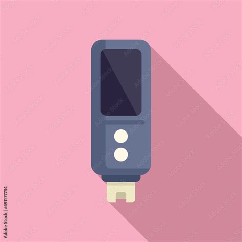 Computer Ph Meter Icon Flat Vector Sensor Device Medical Experiment