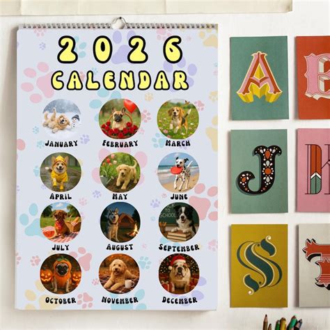 The Paw Print Calendar 2025 2026 Etsy
