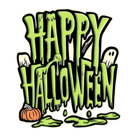 Premium Vector Happy Halloween Typography Graffiti