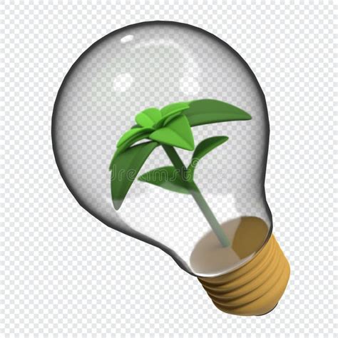 Light Bulb With Green Eco Power Plug Design 3d Rendering Eco Friendly