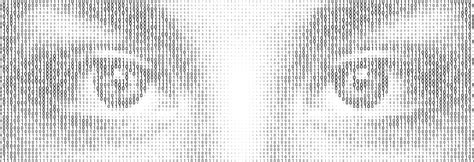 Premium Vector Halftone Letter Binary Code Pattern Forming A Pair Of Eyes