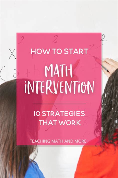 How To Start Math Intervention Math Intervention Math Intervention Activities Teaching Math
