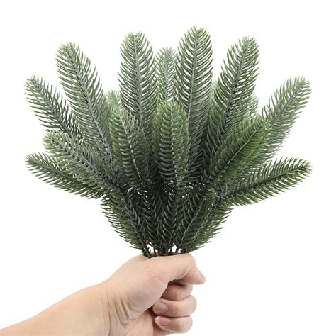 Huijzg Artificial Pine Branches Plants Fake Pine Needles Accessories