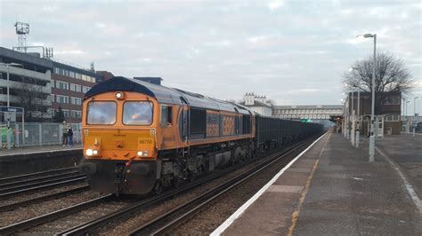 Legend Driver Gbrf Class 66 66758 Passes Eastleigh And Shawford With