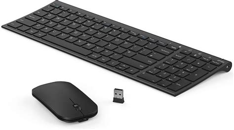 Rechargeable Wireless Keyboard Mouse Seenda Slim Thin Keyboard And Mouse Set With Long Battery