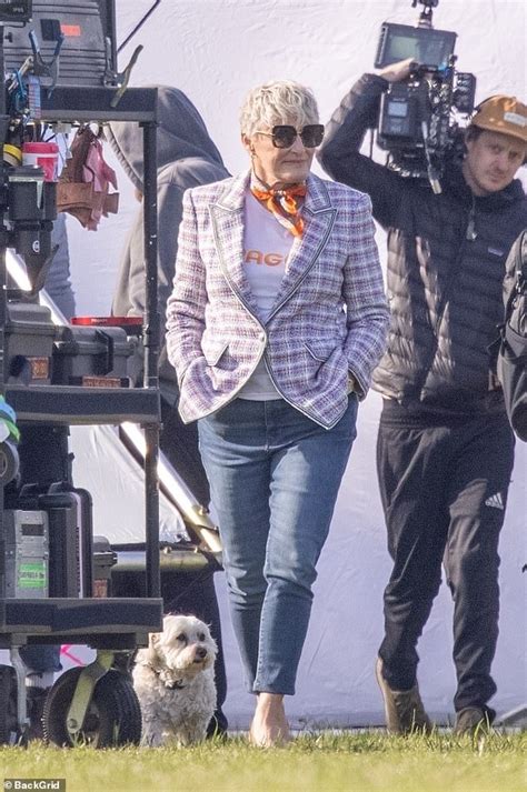 Cameron Diaz Dances For Joy Glenn Close On Back In Action Set While
