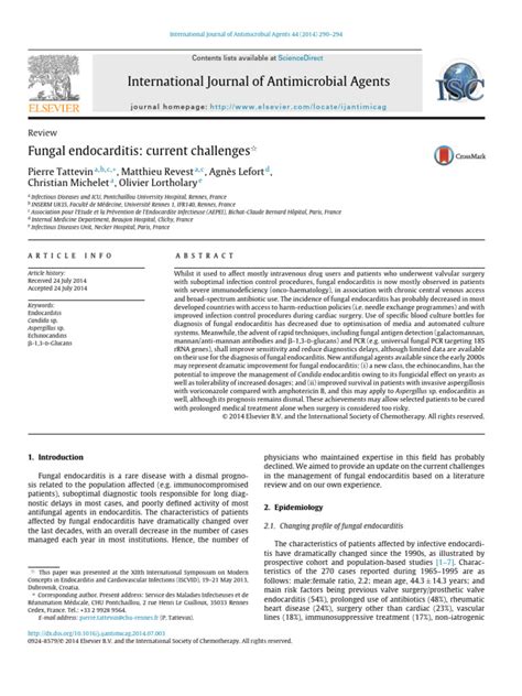 Fungal Endocarditis Current Challenges Pdf Candida Fungus Infection
