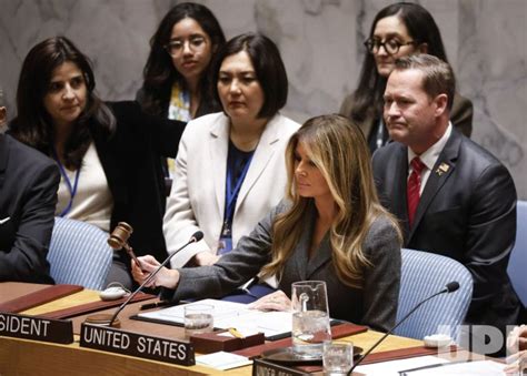 Photo United States First Lady Melania Trump Leads Security Council At
