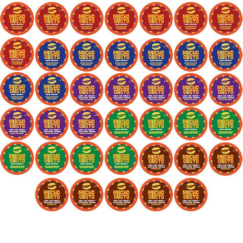 Mucho Gusto Flavored Coffee Pods Variety Pack 100 Ground Arabica