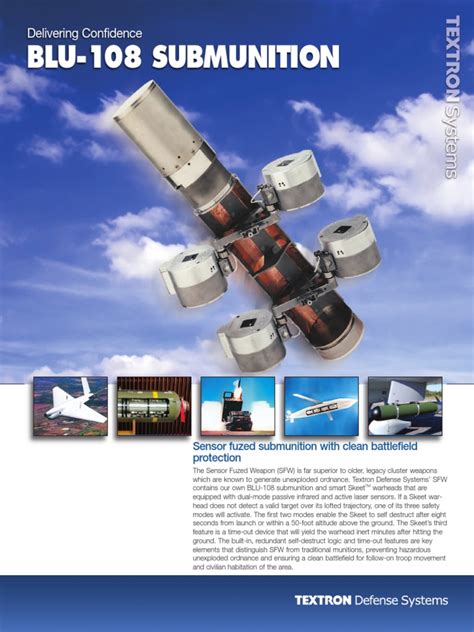 Blu108 Datasheet Download Free Pdf Cluster Munition Missile