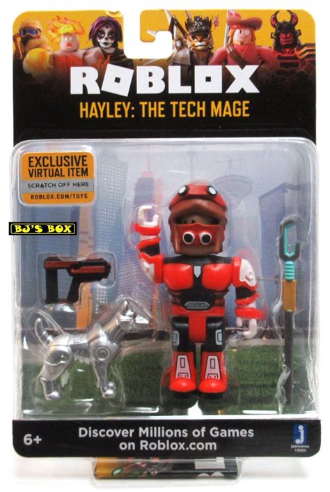 Roblox Game Hayley Tech Mage Action Figure With Exclusive Virtual Code New Bjs Box Of Toys