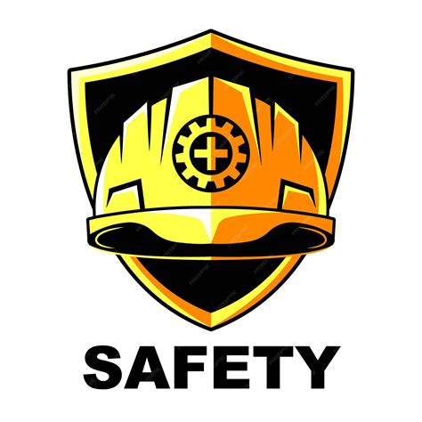 Premium Vector Safety First Logo Design Shield Helmet Construction
