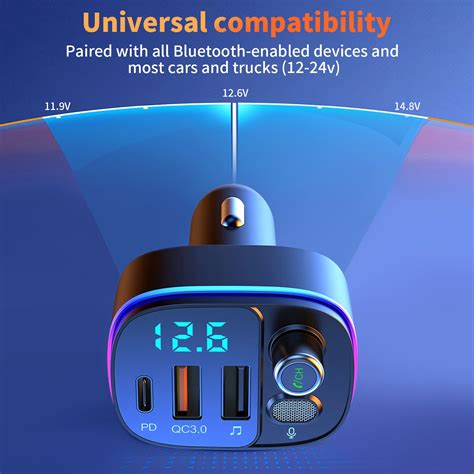 Modulator Fm Jeswo Bluetooth Led Negru Emagro