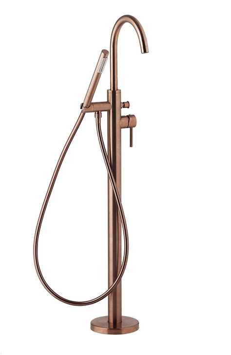 Wielootworowe Moza Rose Gold Bateria Wannowa Wolnostojąca