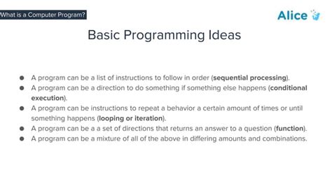 Programming In Alice Pptx