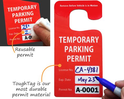 Temporary Parking Permit Template