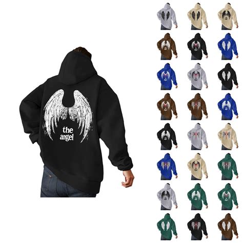 Angel Wing Hoodie For Men Women 2026 Fall Winter Long Sleeve Graphic