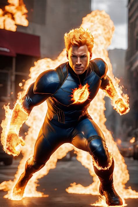 The Human Torch Image Created By Amf101fma Tensorart