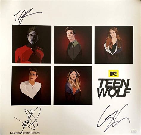 Tyler Posey Dylan Sprayberry Cody Christian Autographed Teen Wolf 2015