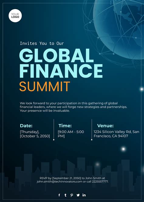 Free Summit Invitation Templates And Examples Edit Online And Download