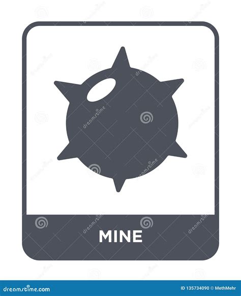 Mine Icon In Trendy Design Style Mine Icon Isolated On White