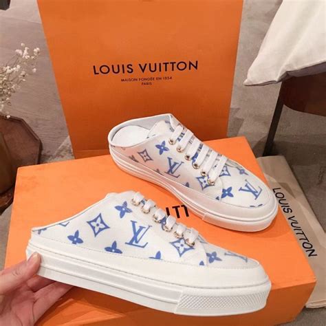 Louis Vuitton Lv Monogram Slides Sneakers Slip On Lace Up Mules