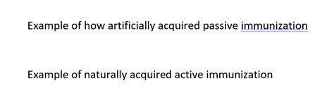 Example Of How Artificially Acquired Passive