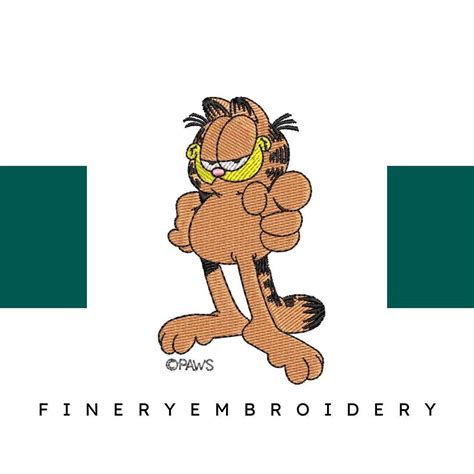 Garfield 37 Embroidery Design Instant Download Fineryembroidery