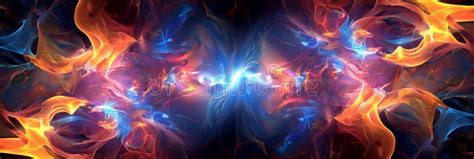 In This Abstract World Geometric Flames Dance And Intertwine Creating A Mesmerizing Pattern Of
