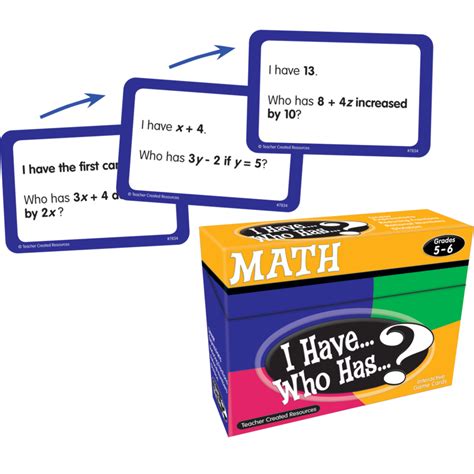 I Have Who Has Math Game Grade 5 6 Tcr7834 Teacher Created Resources